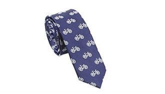 ACVIP Cravate business pour homme avec motif vélo, bleu marine, taille unique