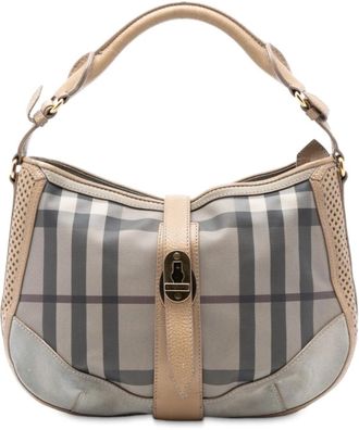 Burberry Hobo Bags - Smoke Check Coated Canvas Bartow Hobo - Gr. unisize - in Grau - f&uuml;r Damen
