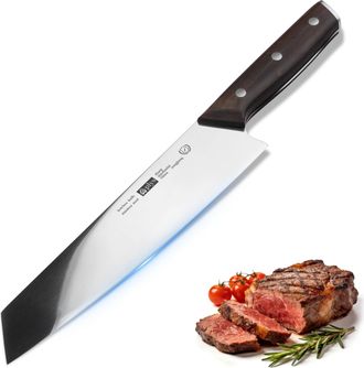 Plys Kochmesser Kiritsuke Messer K&uuml;chenmesser Holzgriff: Profi Chefmesser Allzweckmesser Aus Rostfreiem Stahl Sehr Scharfe Klinge Japanisches