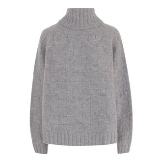 Allude Kaschmir- und Seidenpullover - - Knitwear - Damen - Grau - M
