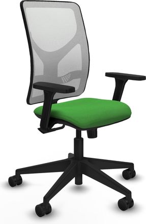 Piqueras y Crespo B&uuml;rostuhl mit 3D-Armlehnen, h&ouml;henverstellbare Lendenwirbelst&uuml;tze, ausgestattet mit 3 Positionen und Schneideschaum, Wei&szlig;/Gr&uuml;n