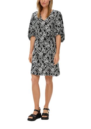 s.Oliver Kurzes Kleid mit V-Ausschnitt