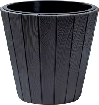 Prosperplast Topf WOODE 54L, Abmessungen (mm) 488x488x457, Farbe Anthrazit