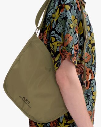 A.P.C. Womens Shoulder Bag Journal Small Khaki Jaa Polyester