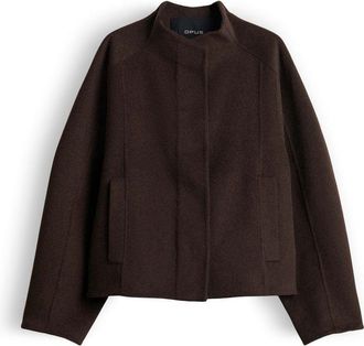 OPUS Wolljacke Jacke aus doppellagige Wollqualit&auml;t Regular Fit Paspeltaschen vorne