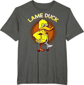 So Cool Designs Lustige lahme Ente, s&uuml;&szlig;e Ente auf Kr&uuml;cken T-Shirt