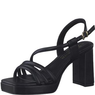 Marco Tozzi Damen Sandale mit Absatz, Blockabsatz, weiches FEEL ME Fußbett, ideal für Business und Freizeit