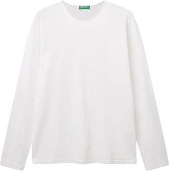 Benetton T- Shirt M/L 3je1j19a9, Blanc, M Homme