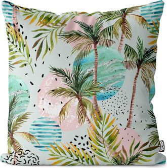 Void Watches Meer Urlaub Palmen Strand Sommer Kissenbezug Kissenhülle Dekoration wasserfest Outdoor Garten Kissen bezug deko, Kissen Größe:60 x 60 cm