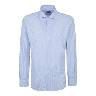 Barba Homme, Chemises, Bleu, Taille: 2XL Neck Shirt