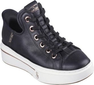 Skechers Femme Snoop Dogg:Snoop One-OG Hands Free Slip-ins Basket, Black Leather/Rose Gold Trim, 37.5 EU