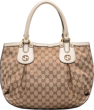 Gucci Shopper - GG Canvas Scarlett Tote - Gr. unisize - in Braun - für Damen