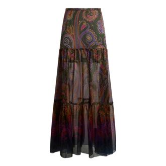 Etro Femme, Jupes, Vert, Taille: 40 FR Jupe Maxi