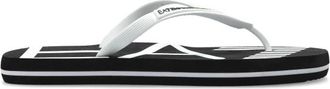Emporio Armani Emporio Armani Ea7, Homme, Chaussures, Blanc, Taille: 45 EU Sandales de plage en caoutchouc avec logo