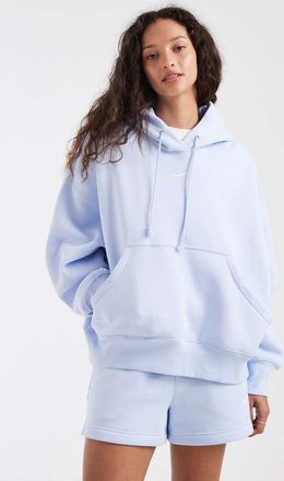 Nike Phoenix Fleece - Sweat &agrave; capuche ultra oversize - Bleu clair