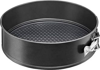 Ambition Springform 26 cm rund Kuchenform rund Backform Tortenform auslaufsicher antihaftbeschichtet schwarz