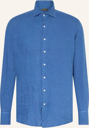 Artigiano Artigiano Leinenhemd Classic Fit blau