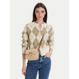 Pinko Handtasche PINKO Love Box Bag Fl Mini PE 25 PLTT 104297 A26L Beige