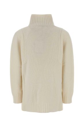 Max Mara Womens White Cashmere Aceti Sweater Bianco Exterior: Maglieria