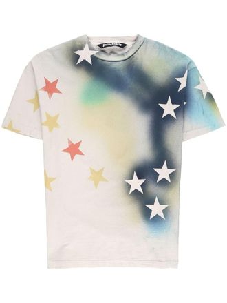 Palm Angels t-shirt Sprayed Starts en coton - Blanc