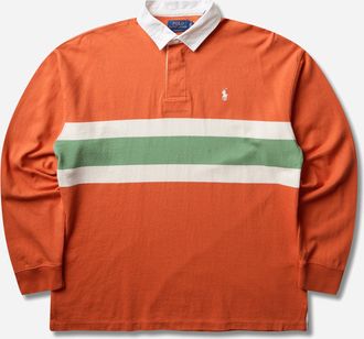 Polo Ralph Lauren Big Fit Striped Jersey Rugby Shirt Solar Sky Multi
