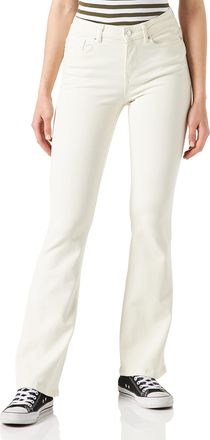 Vero Moda Damen VMPEACHY MR Flared J Ecru NOOS Jeans, M/34