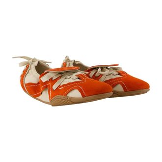 Acne Studios Leather Lambskin Sneaker - Orange