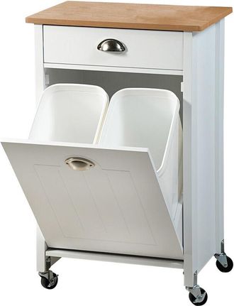 KESPER K&uuml;chenwagen mit M&uuml;lltrennsystem, ein K&uuml;chenwagen auf R&auml;dern/Bambusdekor