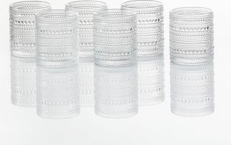 Fortessa Gl&auml;ser Set Jupiter (6er-Set) Universal Trinkgl&auml;ser im Vintage-Stil, Wassergl&auml;ser auch als Teelichthalter nutzbar, sp&uuml;lmaschinenfest, klar (Clear)