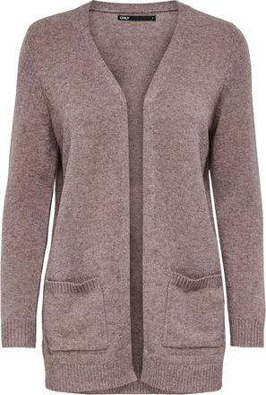 Only Damen Onllesly L/S Open Cardigan KNT Noos Strickjacke 15174274,Rose Browndetail:w. Melange,XS