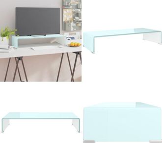 vidaXL Vidaxl - TV-Aufsatz/Monitorerhöhung Glas Grün 70x30x13 cm - TV-Ständer - TV-Aufsteller - Monitorhalterung - Monitoraufsteller - Fernsehtisch - Home &