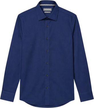 Michael Kors Homme, Chemises, Bleu, Taille: 2XL Dobby Engineerd Modern Fit Shirt