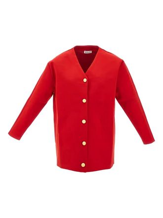 Bally cardigan en soie mélangée - Rouge