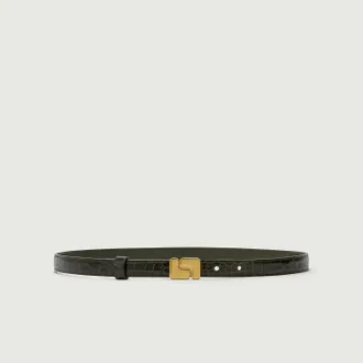 SOEUR CEINTURE NINON MINI VERT OLIVE CROCO