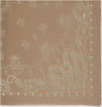 Gerard Darel Grand carr&eacute; imprim&eacute; en coton - DORINE - Vert Kaki