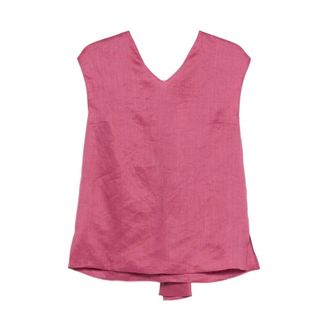 Max Mara Femme, Blouses et Chemises, Rose, Taille: 36 FR Ramie Canvas Blouse