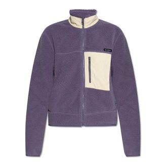 Sporty & Rich Femme, Sweatshirts et sweats &agrave; capuche, Violet, Taille: 40 FR Veste Sherpa Zipp&eacute;e