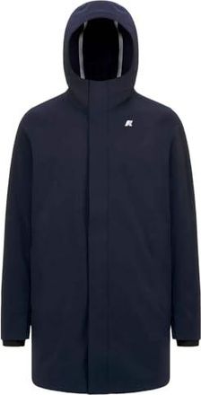 K-Way Blouson long homme, modèle MARLYN BONDED fabriqué en polyester, de lFit Regular, bleu, DEPTH-BLUE DEPT BLUE, XL