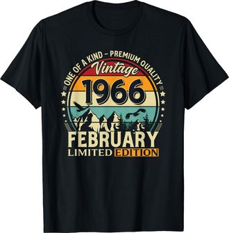 Generic 60. Geburtstag Februar 1966 Vintage Jahrgang T-Shirt