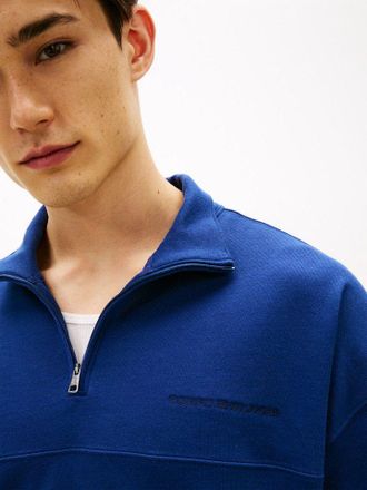 Tommy Hilfiger Sweatshirt mit Troyerkragen und Rei&szlig;verschluss