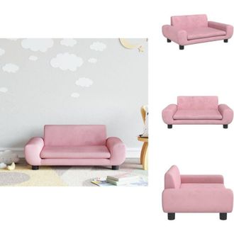 vidaXL Kindersofa Rosa 70x45x33 cm Samt - Kinder Sofa - Minisofa - Kuschel Sofa - Kinderzimmer Deko - Rosa M&ouml;bel