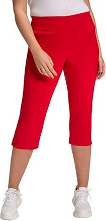 Ulla Popken Femme Bengalin-Capri Pantalon, Rouge Pomme, 36W / 32L EU