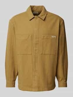 Calvin Klein Jeans Slim Fit Hemdjacke mit Label-Detail
