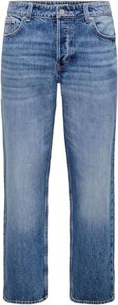 Only & Sons Jean à Coupe Ample ONSFADE Taille Moyenne Loose Fit Jeans Medium Blue Denim 30 30 Medium Blue Denim (US) 30 / L30