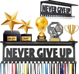 Generic Wanddisplay F&uuml;r Troph&auml;en - Aufbewahrungsorganizer Mit Aufh&auml;ngehaken Aus Metall, Mobiles Pr&auml;sentationsregal F&uuml;r Siegerpokale Und Leistungsabzeichen | A