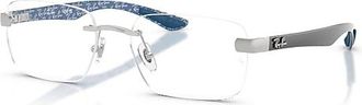 Ray-Ban Rb8423 Optics Silber Fassung Klar Glas Polarisiert 54-18