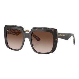 Dolce & Gabbana Braune Verlauf Quadratische Sonnenbrille - - Accessories - Damen - Braun - 54 MM