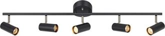 Marksl&ouml;jd Markslojd - barcelona - Plafonnier de barre de projecteur dint&eacute;rieur &agrave; 5 ampoules, noir, GU10
