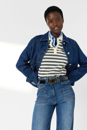 Gerard Darel Veste droite en denim brut - TAINA - Jeans