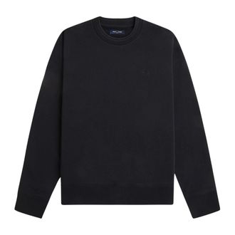 Fred Perry Oversized Tipped Sweatshirt - - Sweatshirts & Hoodies - Herren - Schwarzk - M